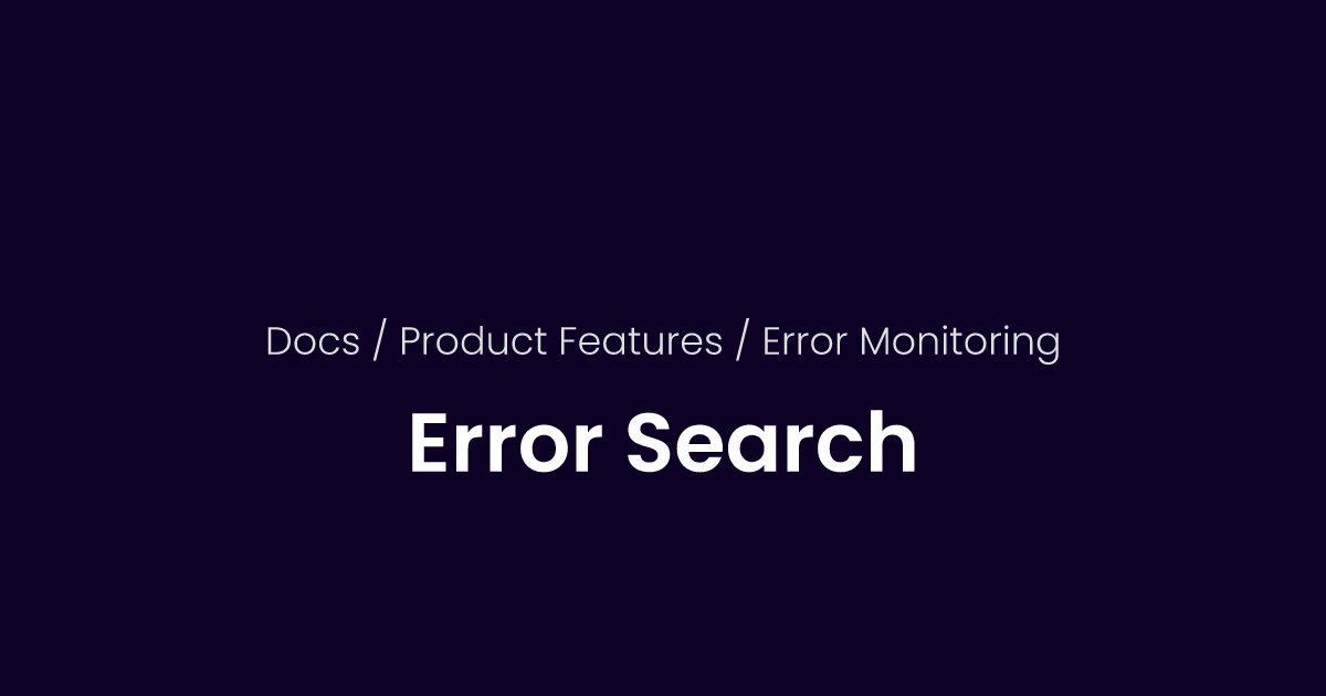 Error Search