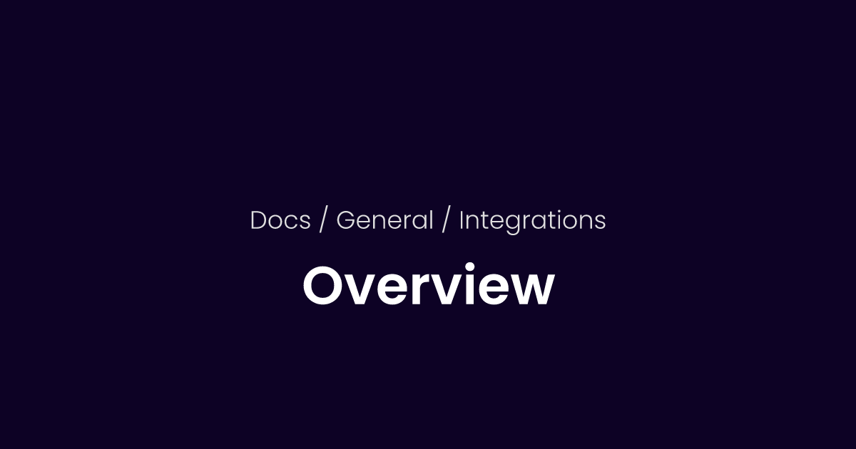 Integrations Overview