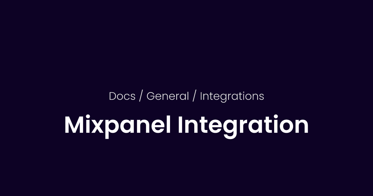 Mixpanel Integration
