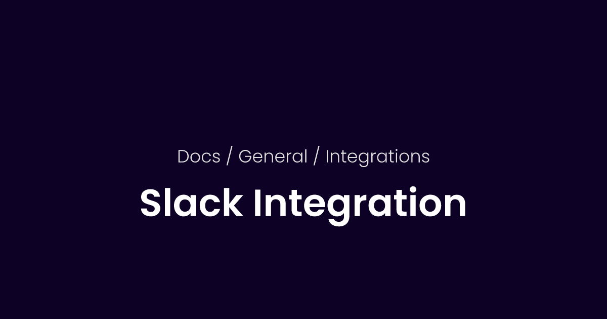 Slack Integration