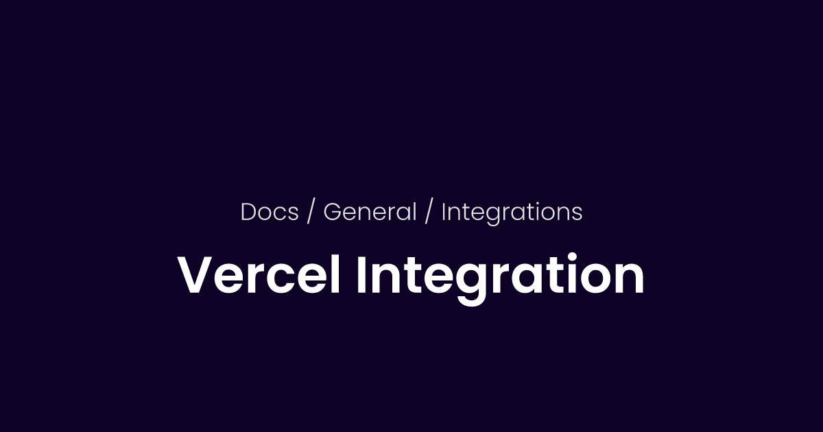 Vercel Integration
