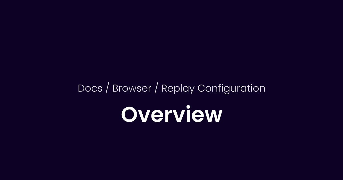 SDK Configuration Overview