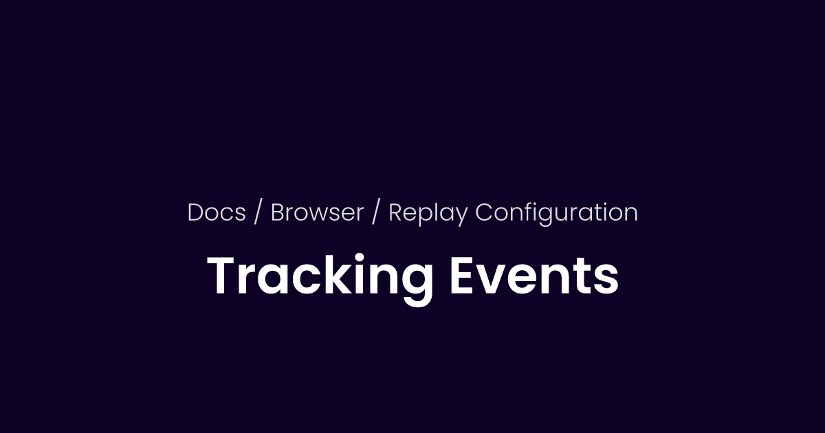 Tracking Events