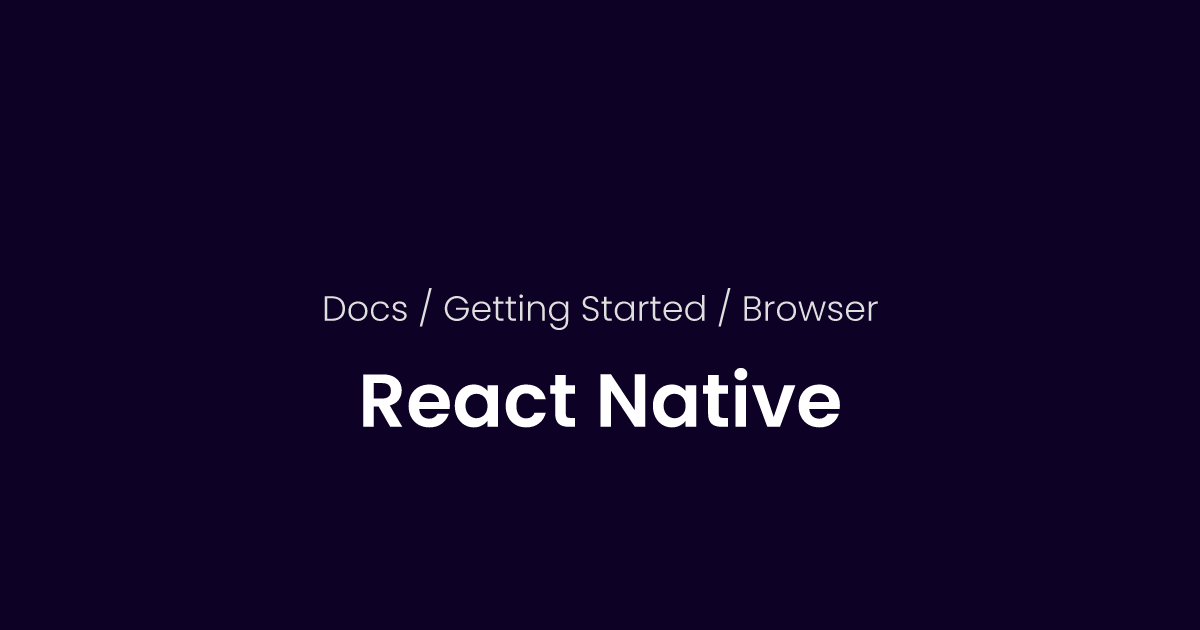 React Native (beta)