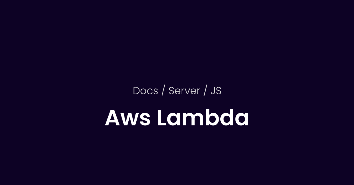 AWS Lambda Node.JS Quick Start AWS Lambda Node.JS Quick Start