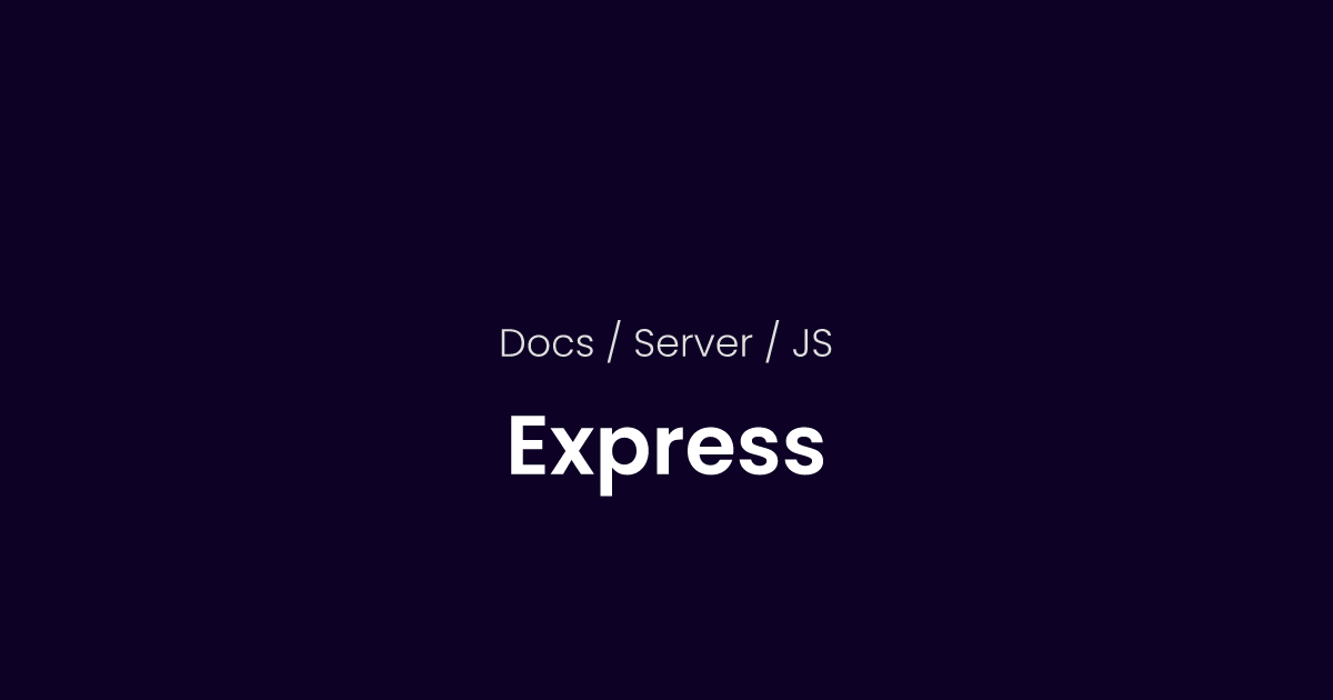 Express.js Quick Start