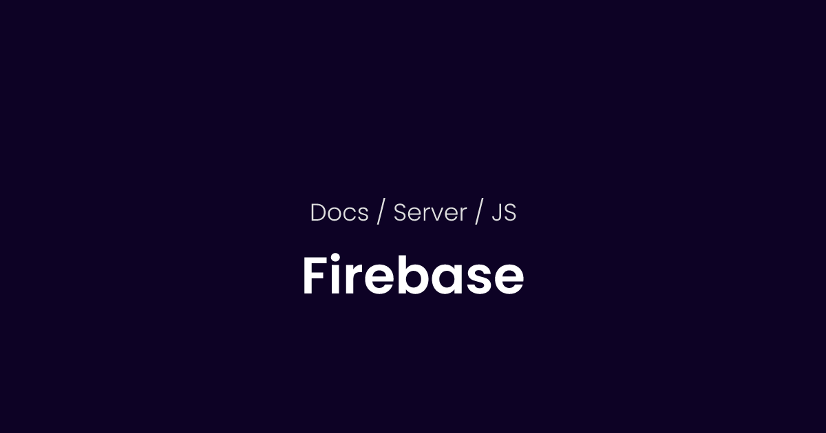 Firebase Quick Start