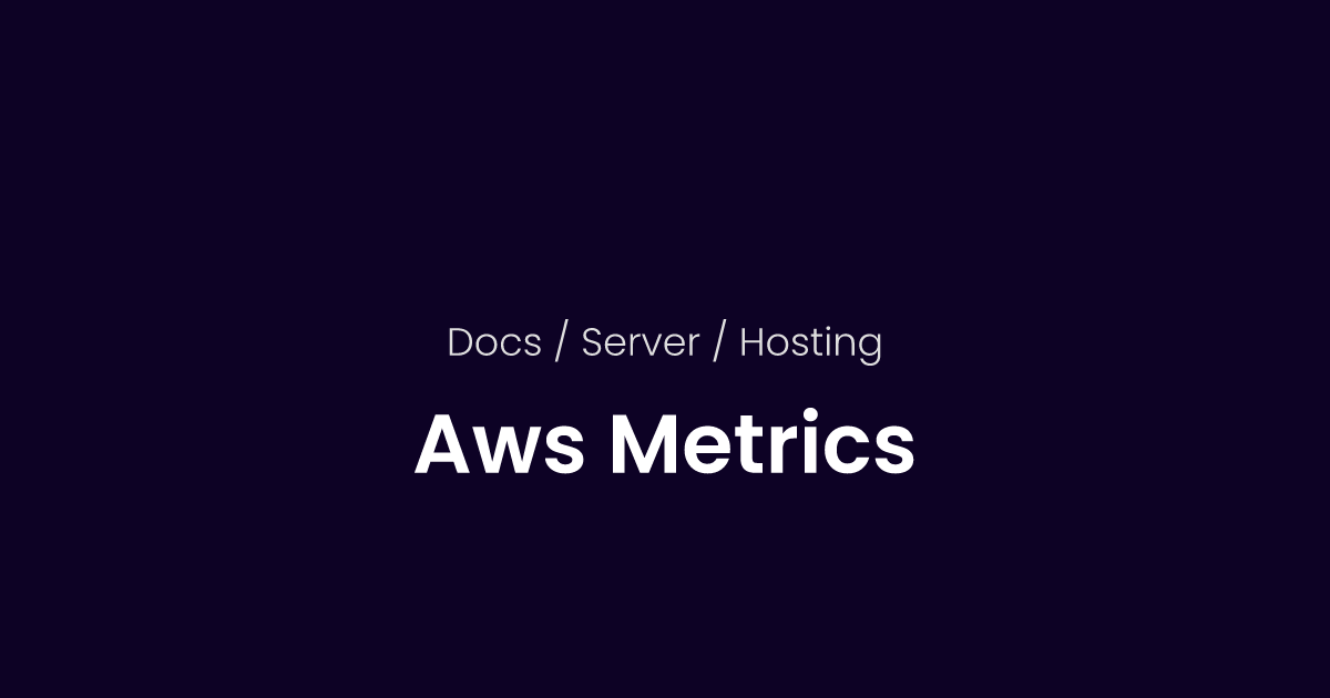 Metrics in AWS