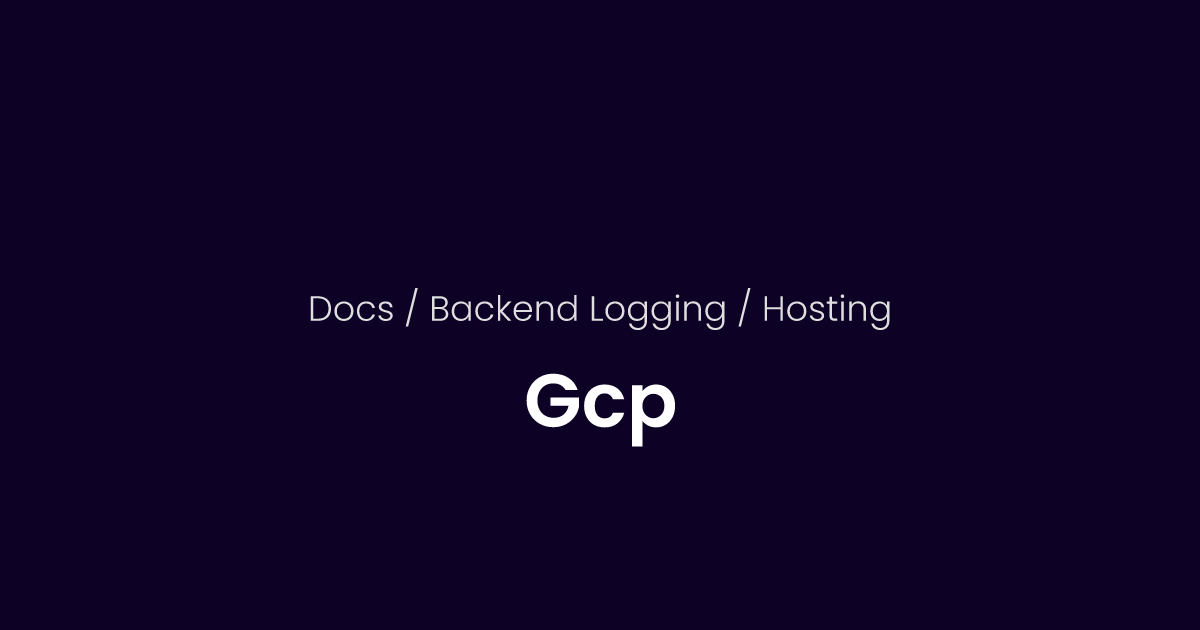 Logging in GCP Logging in GCP