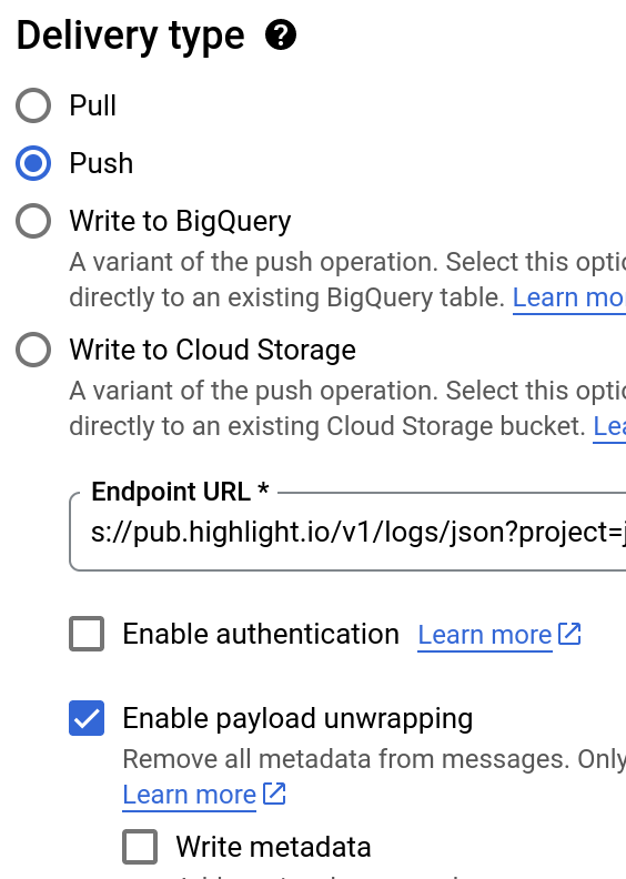 Logging In Gcp